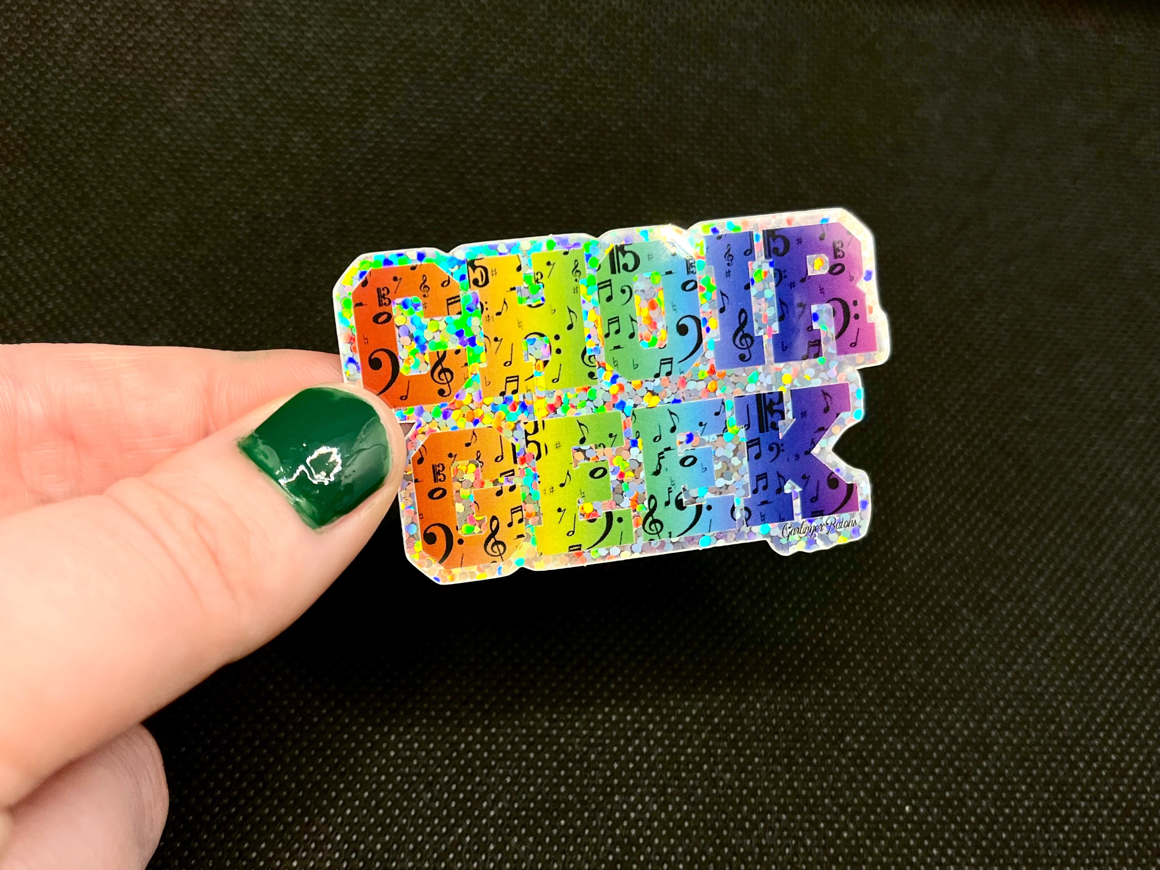 Choir Geek- Glitter Sticker – Garlinger Batons