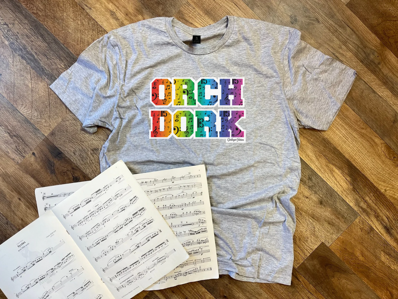 Orch Dork- Rainbow Music Shirt – Garlinger Batons