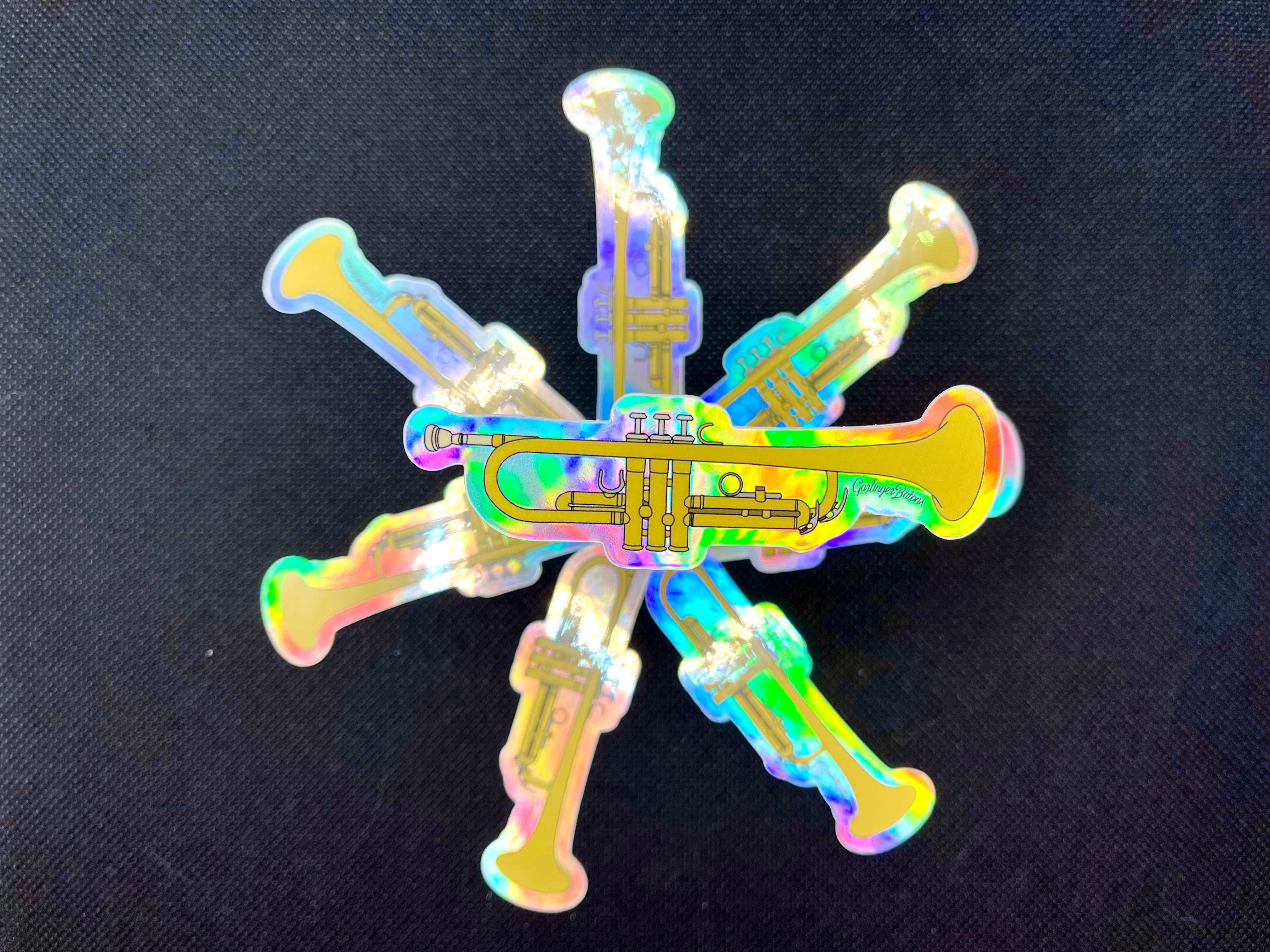 Trumpet- Holographic Sticker – Garlinger Batons